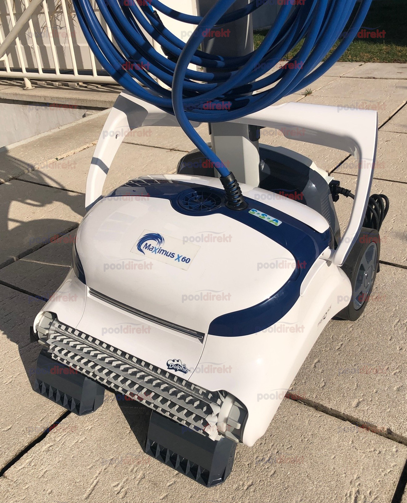 Dolphin Maximus X60 Poolroboter Maytronics Schwimmbadreinigungs Roboter Folien Becken Pool Kabel ...